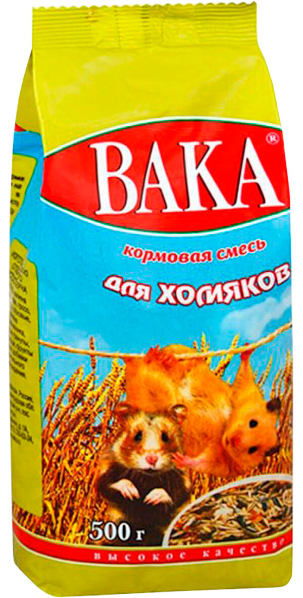 Вака высокое качество корм для хомяков (500 гр х 14 шт)