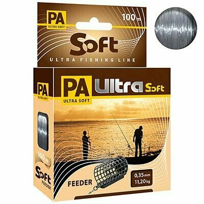 Монофильная леска для рыбалки PA ULTRA SOFT FEEDER 0,35mm 100m ( 1 штука )