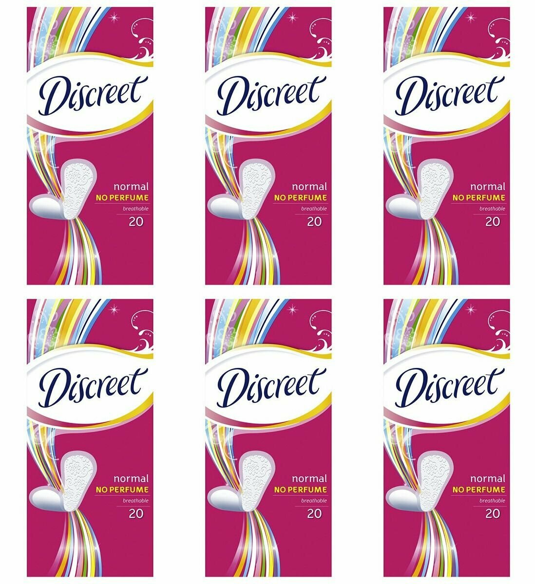 Discreet Ежедневные прокладки Normal, 20 шт, 6 уп.