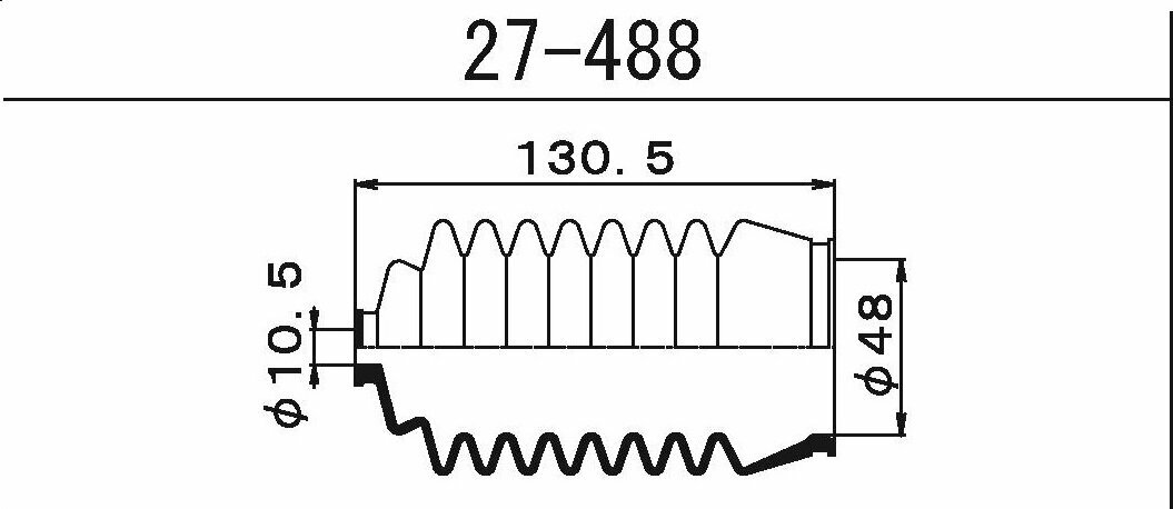 Пыльник рулевой рейки Maruichi 27-488
