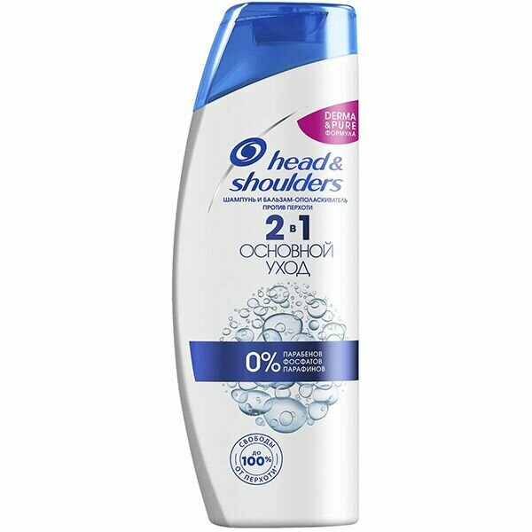 Head&Shoulders Шампунь для волос, Основной уход 2 в 1, 300 мл