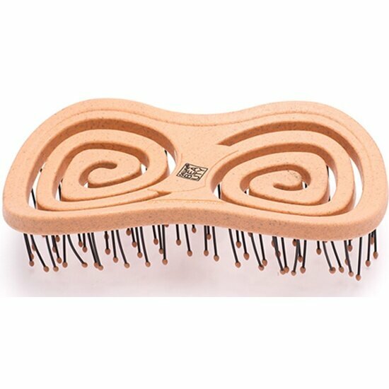 Щетка массажная Dewal Beauty Eco-Friendly, с нейлоновым штифтом, форма бабочка, оранжевая