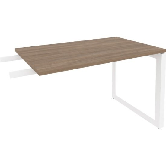 Брифинг-приставка Riva на О-образном м/к O. MO-BR-11 Дуб аризона/Белый металл 1180*720*750 (Onix Direct)