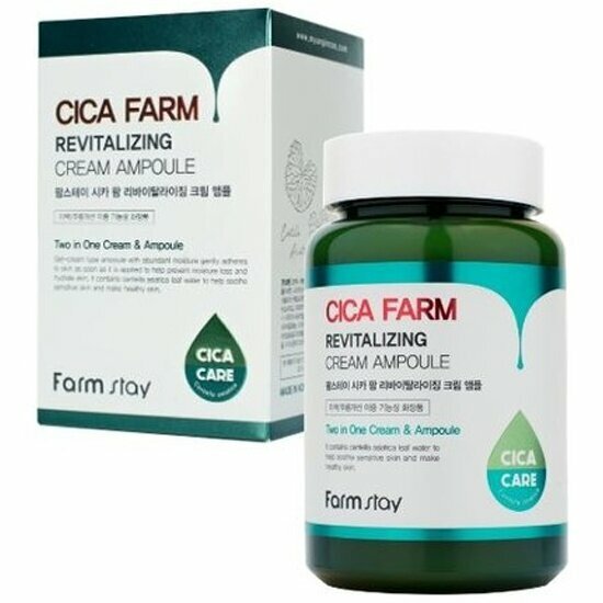 Восстанавливающий ампульный крем для лица Farmstay с центеллой азиатской, 250 мл.