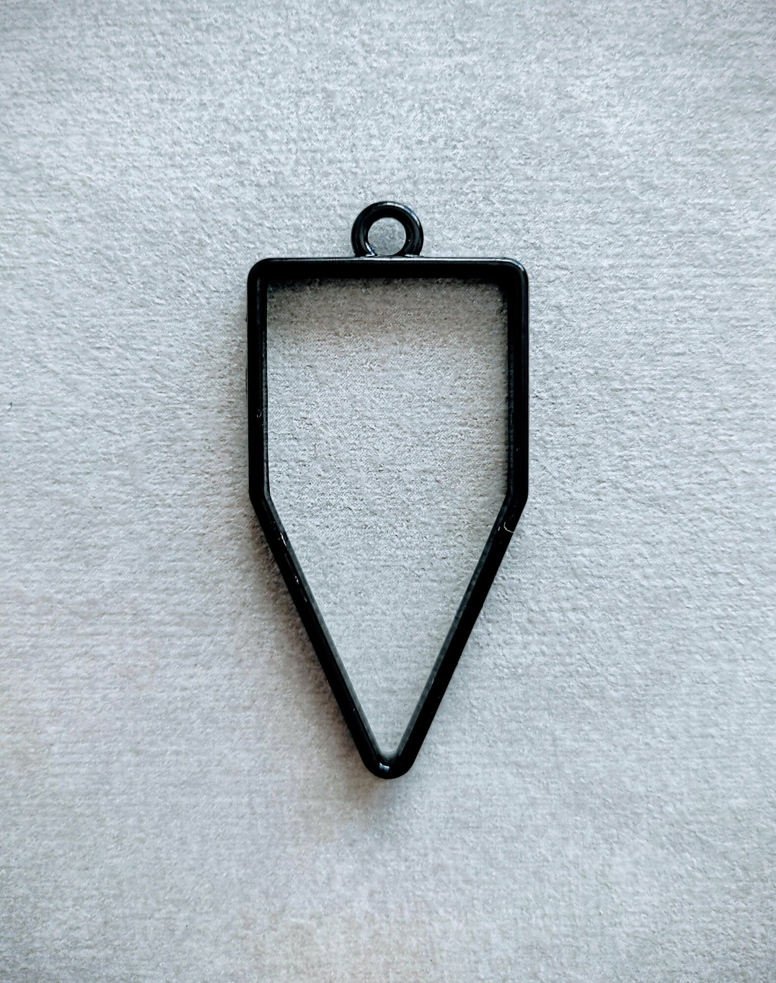 Формы кулоны для эпоксидной смолы, рамки/контуры кулон-сеттинг, пента, черный металл 2 шт