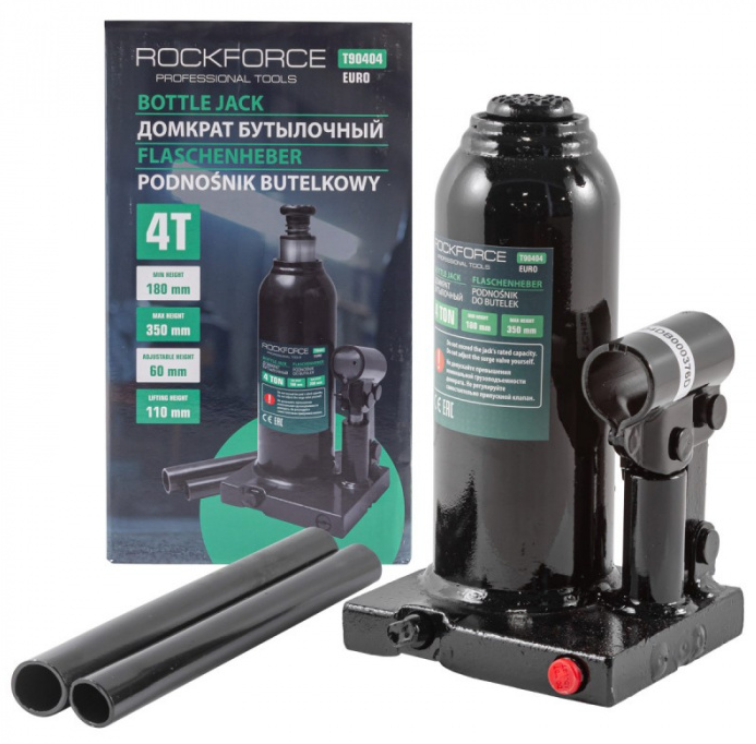 Домкрат гидравлический бутылочный 4т ROCKFORCE