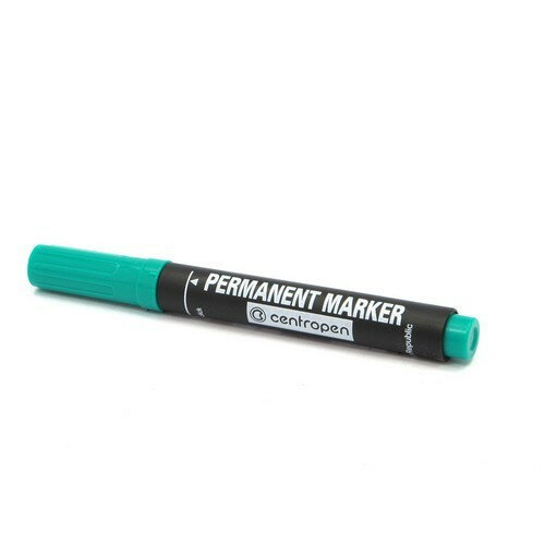 Маркер перманентный CENTROPEN круглый 2,5мм зеленый арт.8566/З. Количество в наборе 10 шт.