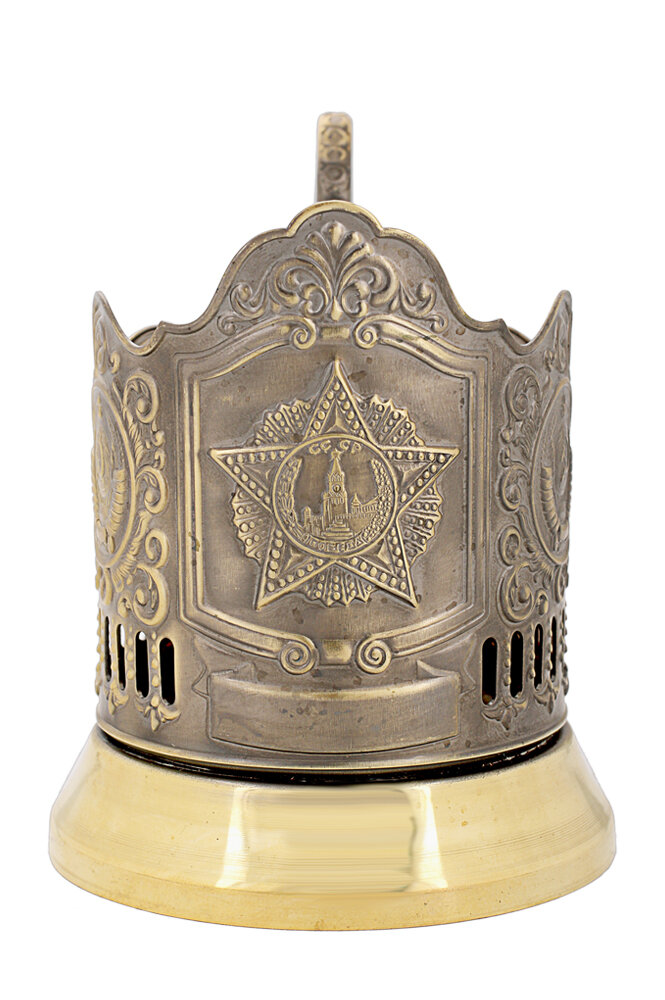 Подстаканник подарочный латунный Орден Победы