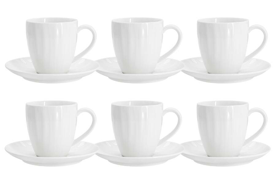 Набор 6 чашек с блюдцами Florаl, 0,22 л (Home&Style, Китай)