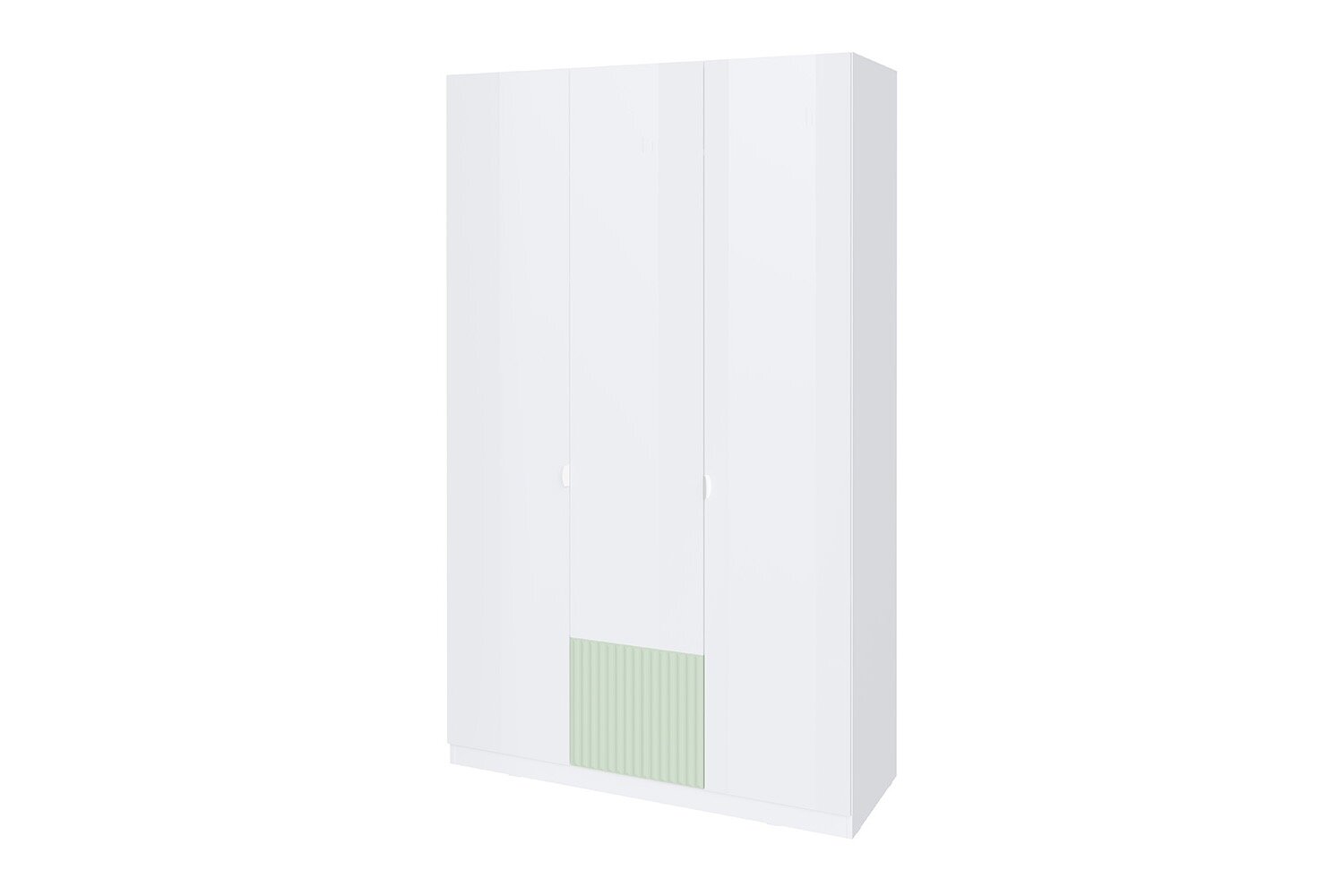 Шкаф комбинированный Hoff Каролина, напольный, 133х217х45,4 см, МДФ/ЛДСП, цвет белый глянец, мята софт