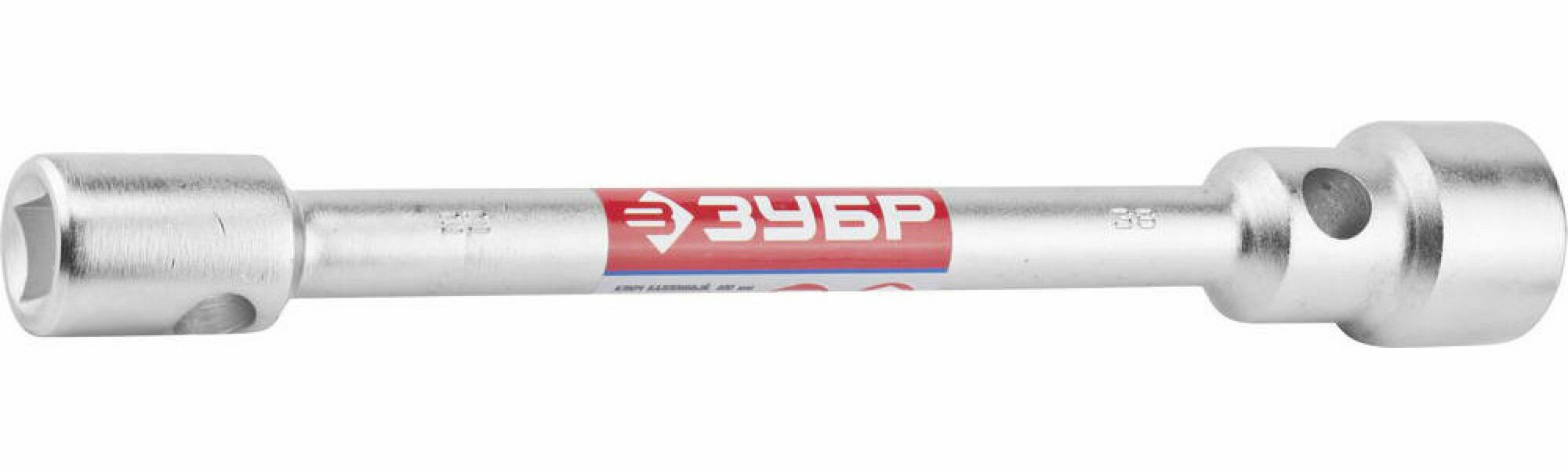 Торцовый баллонный ключ ЗУБР 22 х 38 мм хромированный длина 400 мм углеродистая сталь
