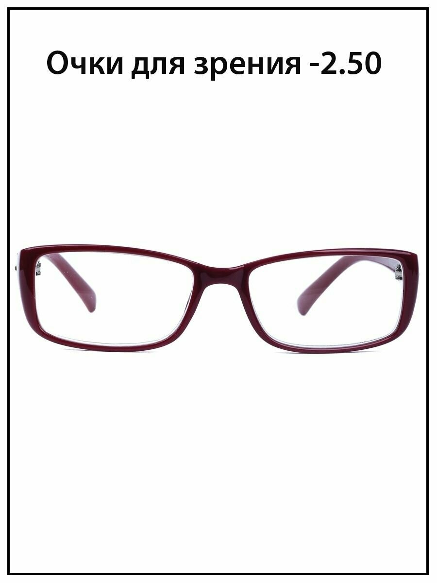 Готовые очки для зрения с диоптриями -2.5 футляр