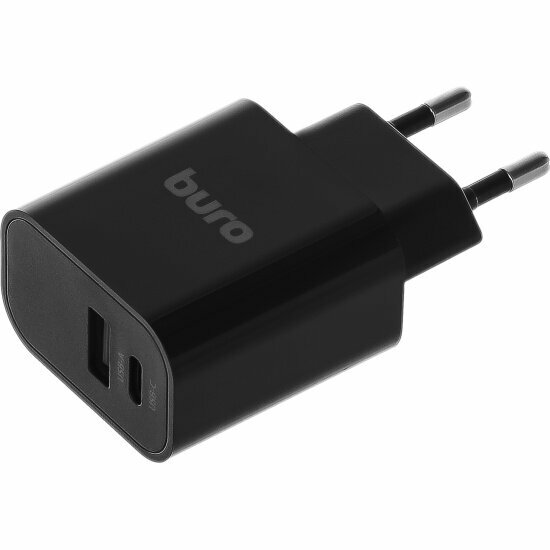Сетевое зарядное устройство Buro BUWD1 3A PD+QC черный (BUWD18P110BK)