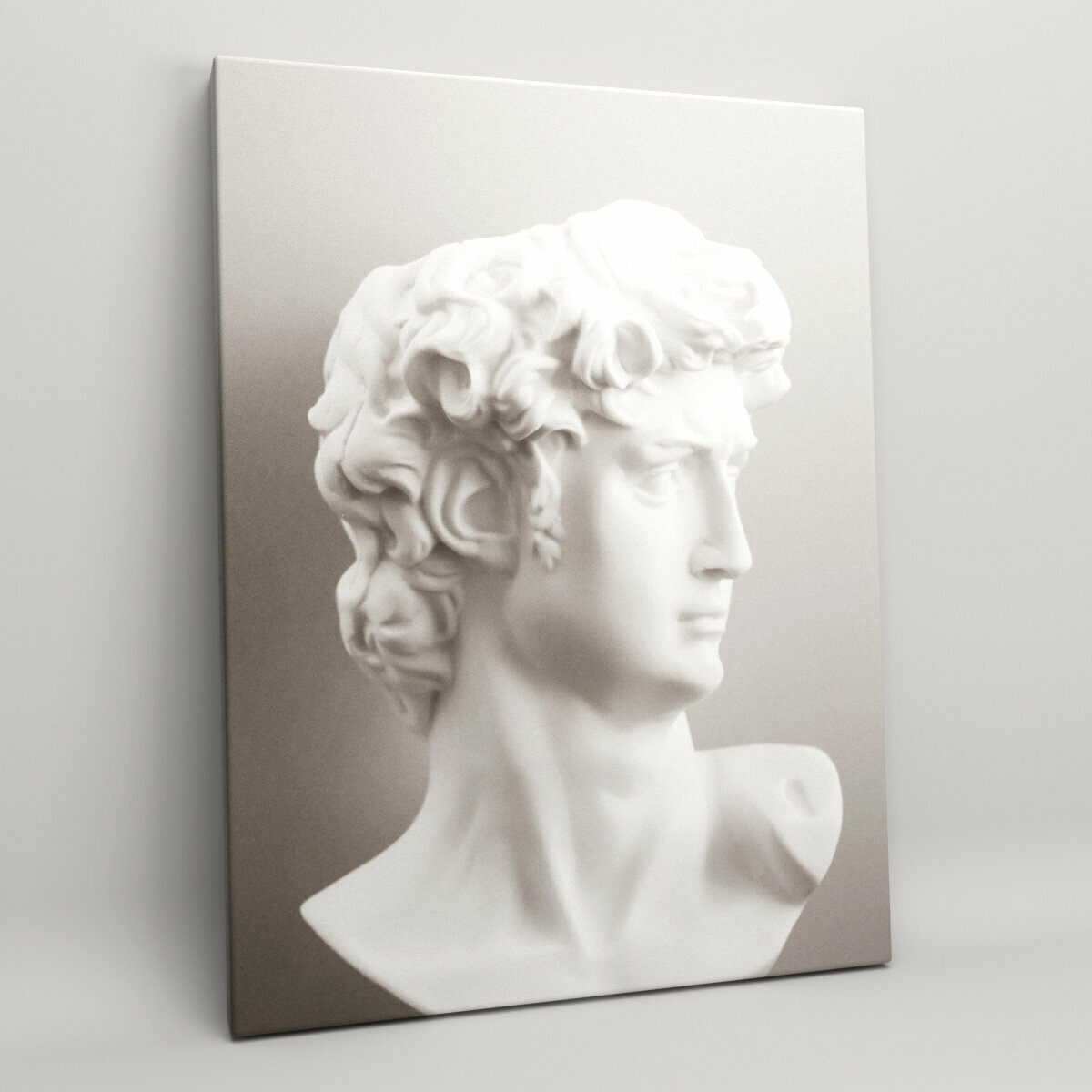 Картина на холсте (интерьерный постер) "Статуя Аполлон" фотография с деревянным подрамником, размер 45х60 см