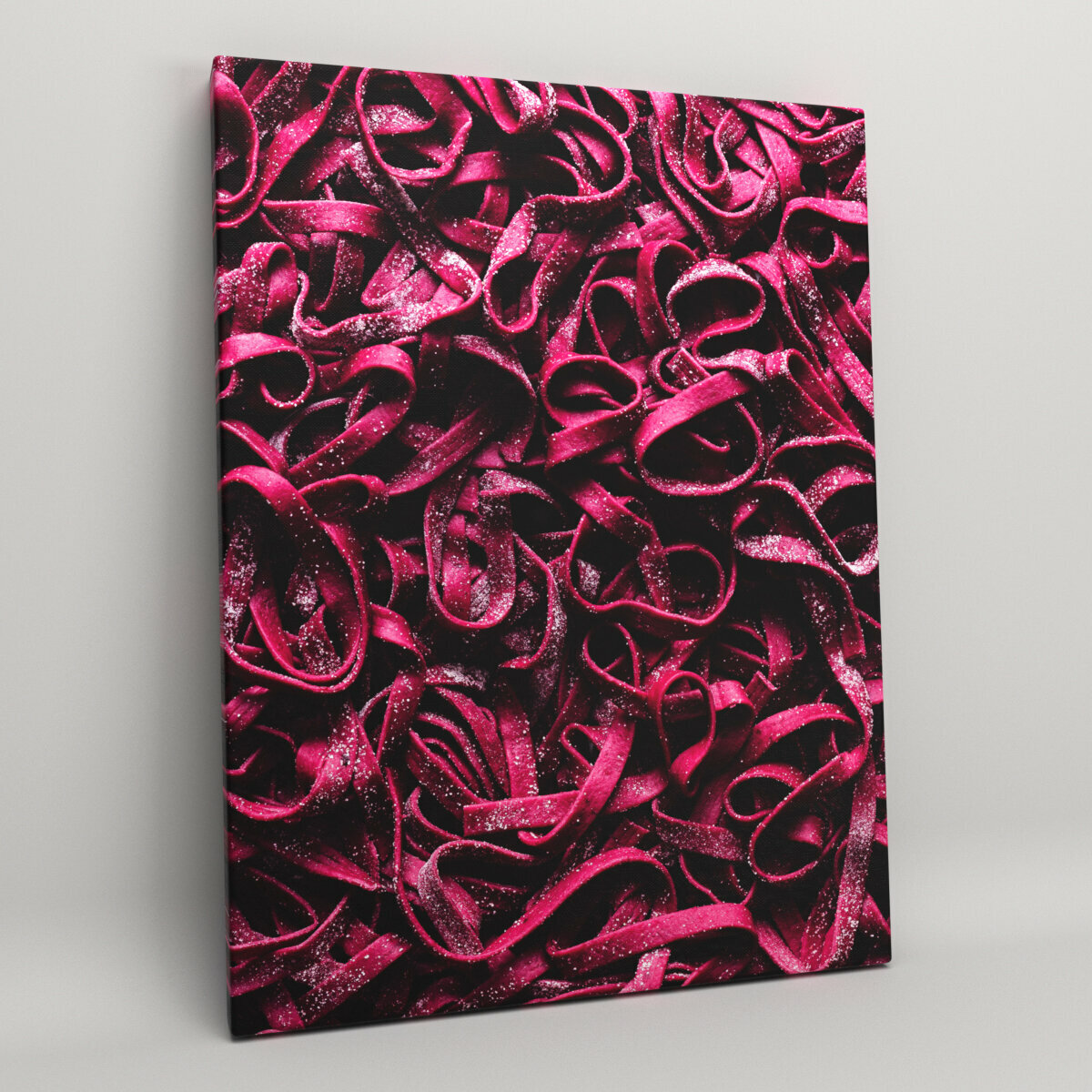 Картина на холсте (интерьерный постер) "Фиолетовая паста" абстракция, с деревянным подрамником, размер 45x60 см