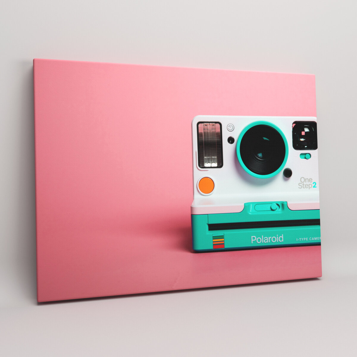Картина на холсте (интерьерный постер) "Полароид - поп арт" фотография, с деревянным подрамником, размер 60x45 см