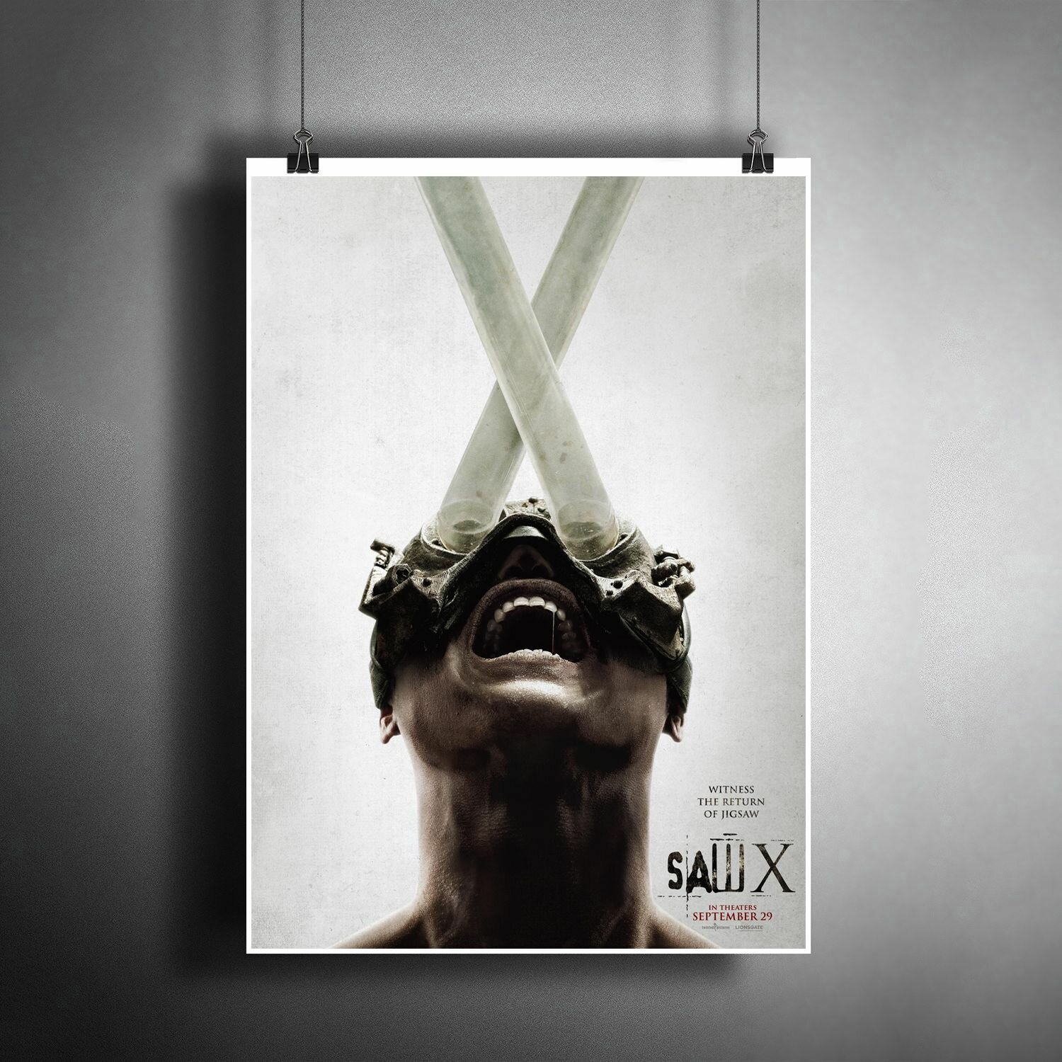 Постер плакат для интерьера "Фильм ужасов: Пила Х (часть 10)" / Декор дома, офиса, комнаты, квартиры, детской A3 (297 x 420 мм)