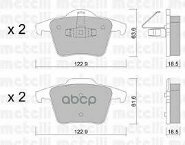 Колодки тормозные Metelli арт. 22-0688-0