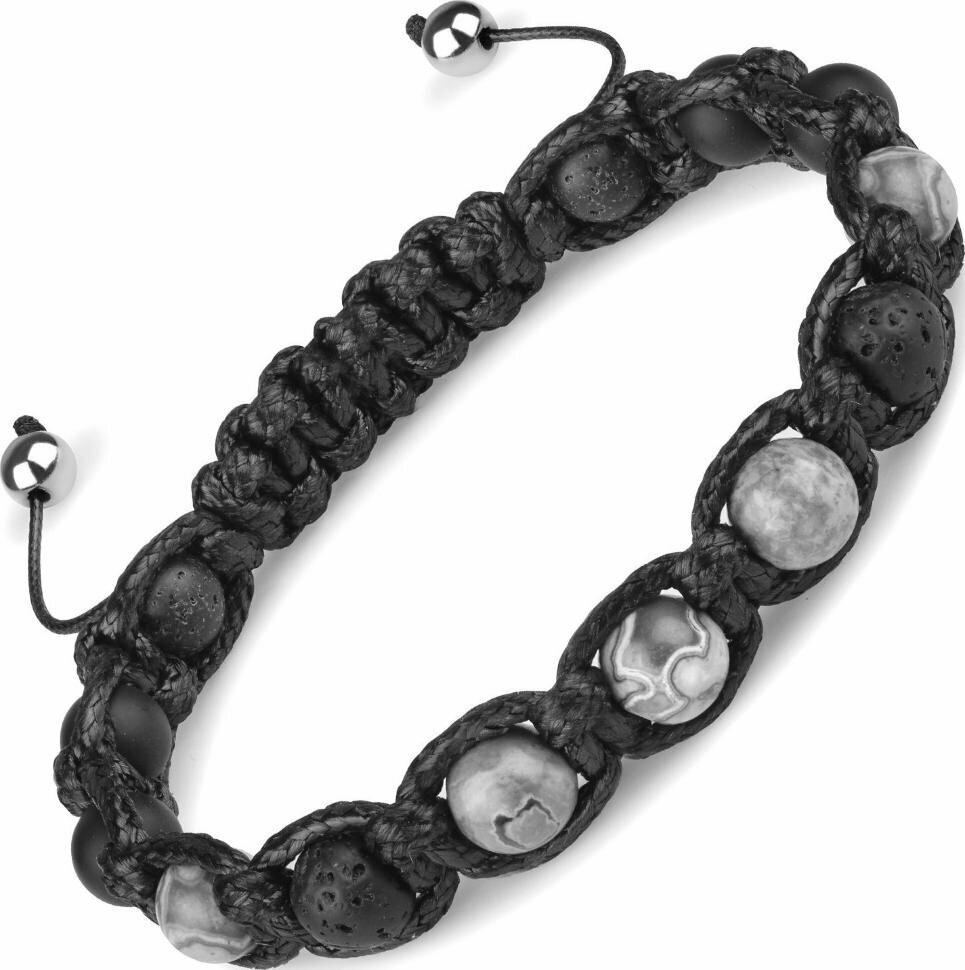 Браслет, агат, базальт, вулканическая лава, яшма