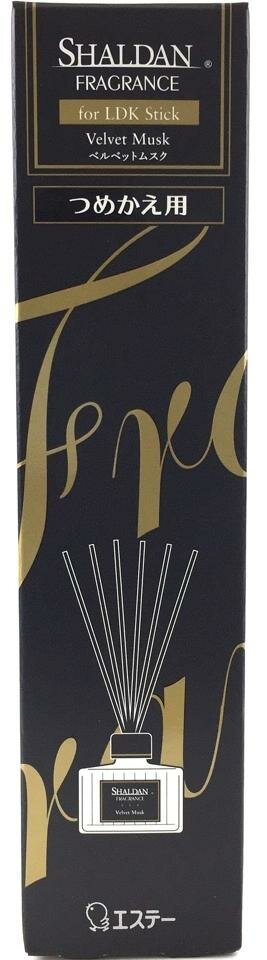 ST Shaldan Fragrance Наполнитель и палочки для освежителя воздуха с ротанговыми палочками Бархатный мускус 80 мл