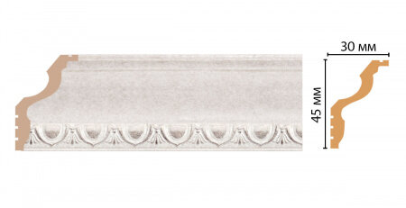 Плинтус Потолочный Decomaster 148D-19D В45хШ30хД2400 мм / Декомастер.