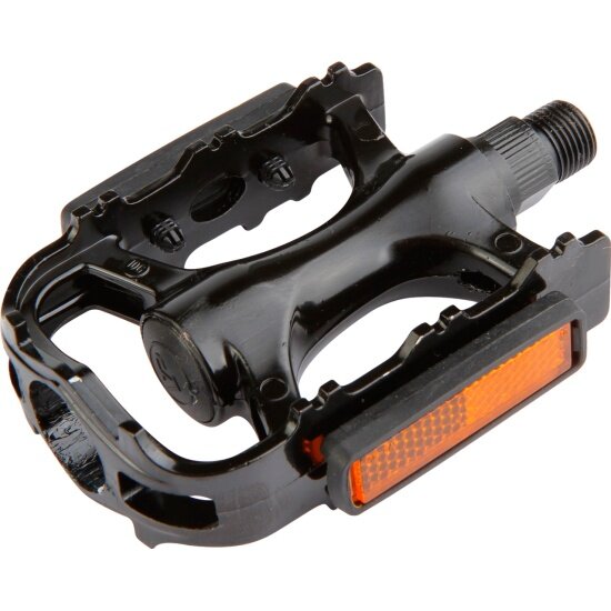 Педали для велосипеда Horst MTB , 9/16", алюминий, литые, с отражателем, 100х65х30мм, черные