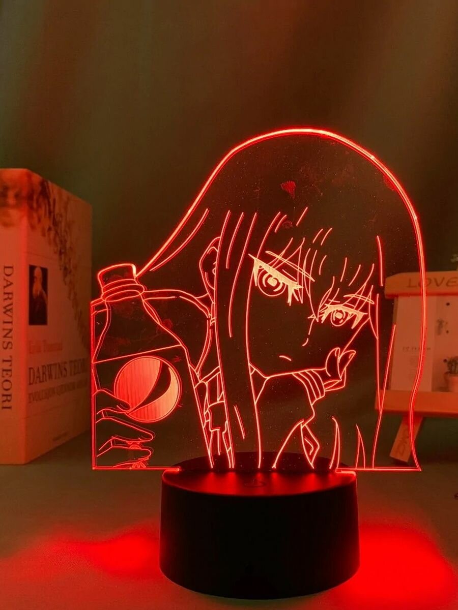 Ночник Аниме Врата Штейна - Anime Steins Gate. Подарок фанату аниме и манги — декор в комнату с любимыми персонажами, в стиле отаку и японской анимации.