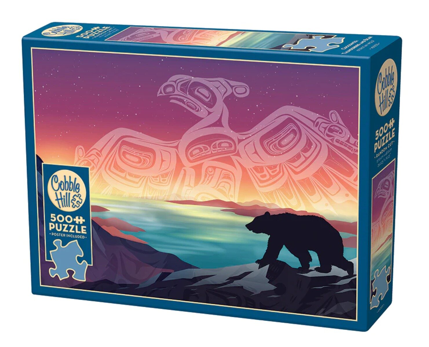 Пазл для взрослых Cobble Hill 500 деталей: Тотем птицы и медведь