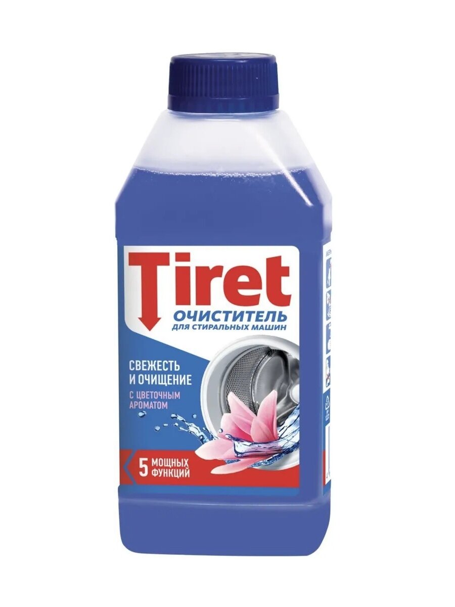 Очиститель для стиральных машин Tiret, для очистки внутренних частей, 250мл