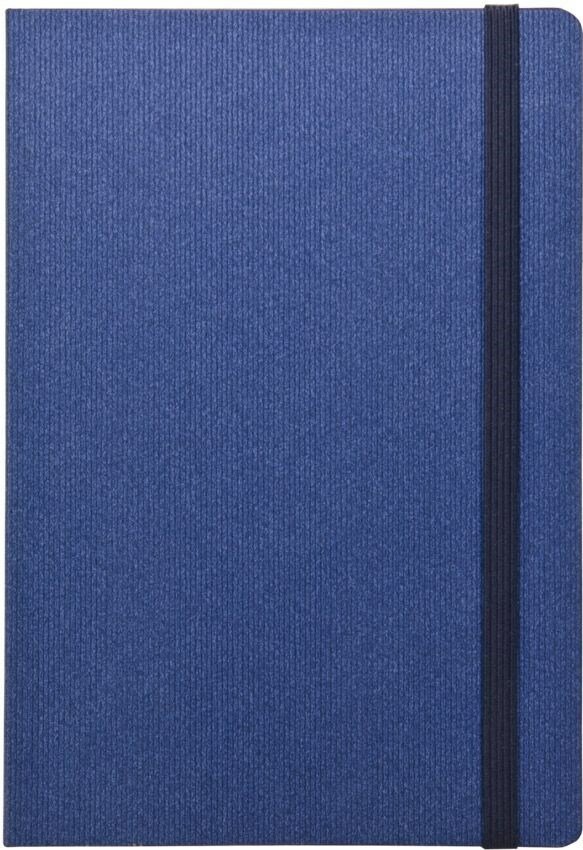 Ежедневник недатированный А5 Corduroy синий в гибкой обложке с резинкой, 145х213 мм, 256 страниц, серый обрез от Antonio Veronesi