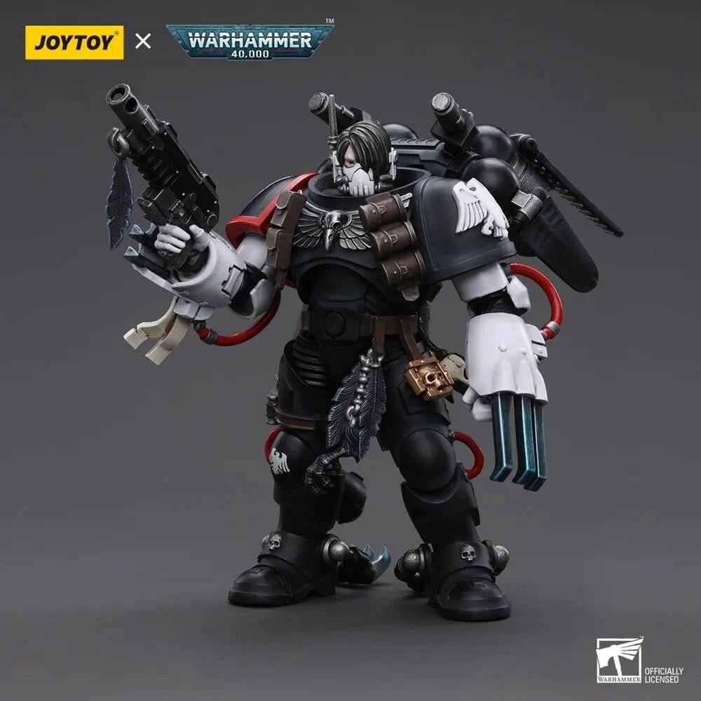 Подвижная фигурка JOYTOY Warhammer 40000 Raven Guard Chapter Master Kayvaan Shrike -kpa