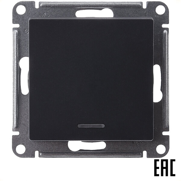 Механизм Atlas Design ATN001413 выключателя 1 кл. с подсветкой с/п базальт Schneider Electriс