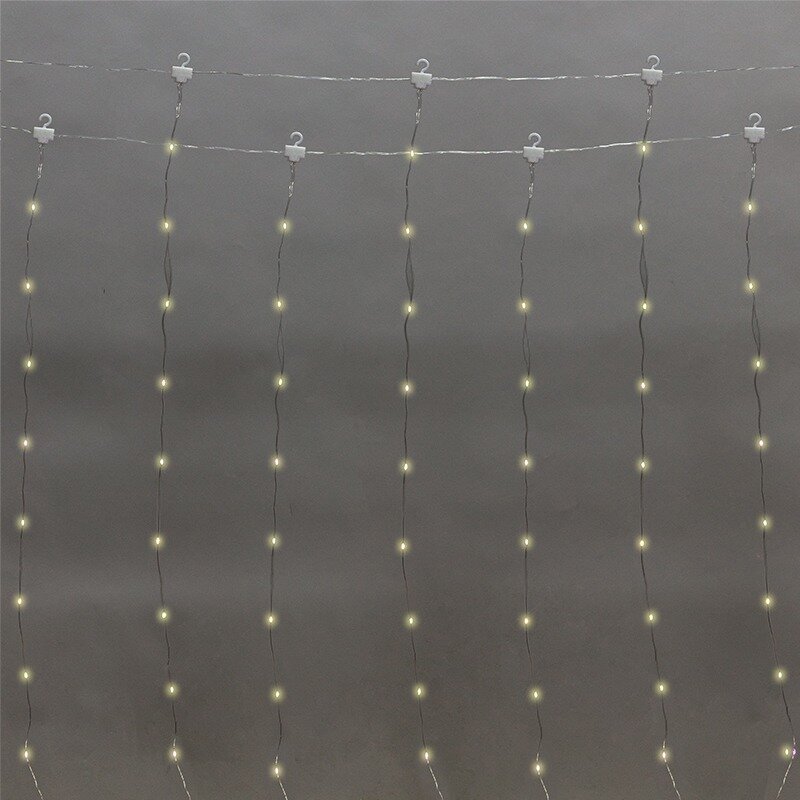 Neon-Night Гирлянда Светодиодный дождь из росы 3х3м, теплый белый, USB + пульт управления, с крючками для крепления NEON-NIGHT