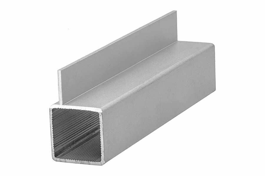 Алюминиевая профильная труба 25х25х1,5 мм с полкой (1 м) Алтервиа A252511X1000