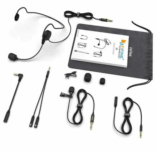 Микрофонный комплект Fifine Headset Lav Mic С1 черный