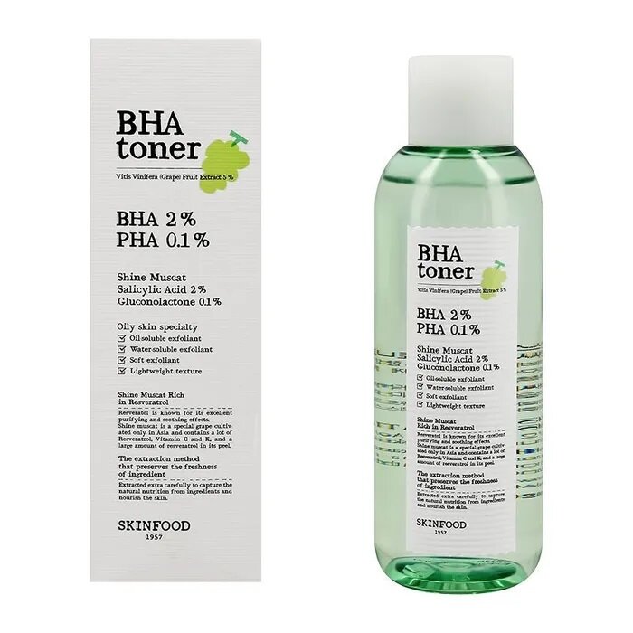 Тонер для лица 'SKINFOOD' с BHA/PHA кислотами (отшелушивающий), 200 мл