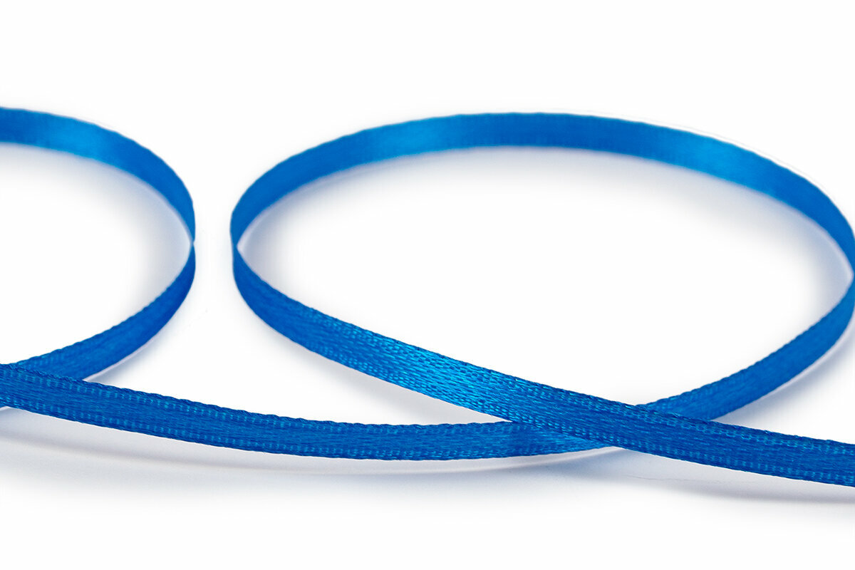 Лента атласная 3 мм (1/8 ") Gamma AL-3P двухстор. 91.4 м №040 синий