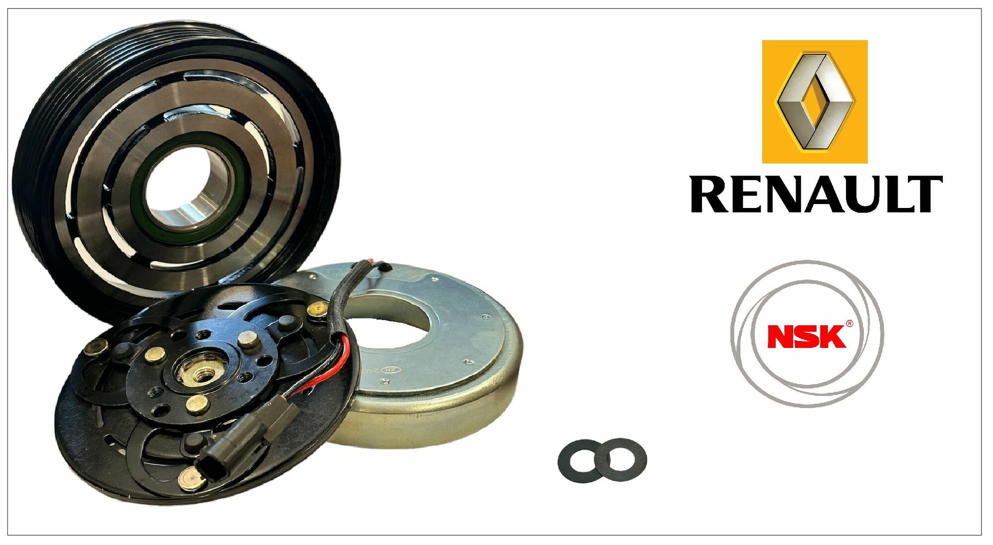 Муфта компрессора кондиционера с подшипником NSK Renault Duster (1.6) Fluence