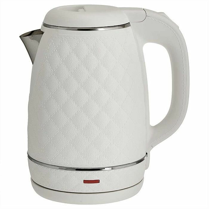 Чайник DELTA DL-1113 электрический с фильтром, двойной корпус, 1.6 л, белый