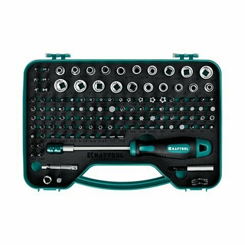 Отвертка-битодержатель с насадками KRAFTOOL X-Drive-122, 122 пр. (шт)