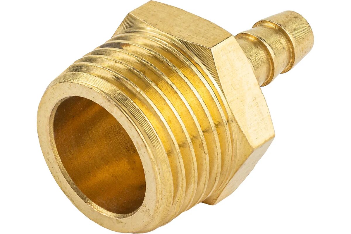 Штуцер пневматический Forsage, наружная резьба 1/2" - "елочка" 6 мм