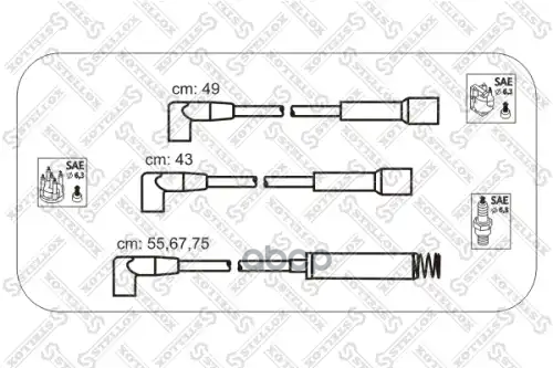 К-кт проводов! Opel Kadett E/Vectra A 1.6 <94 Stellox арт. 1032311SX