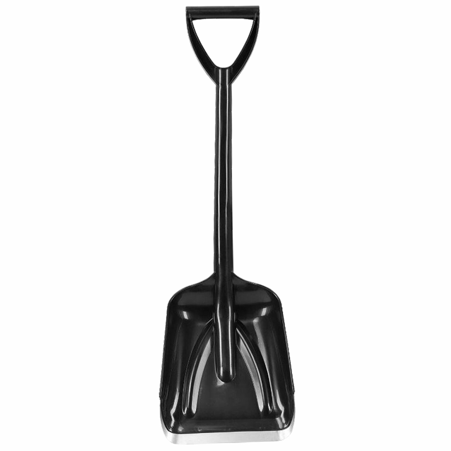 Лопата снеговая 20х26 см универсальная с планкой, прочная, пластиковая с V-ручкой, длина 70 см, для дома, авто, детей, грандмастер, 700347