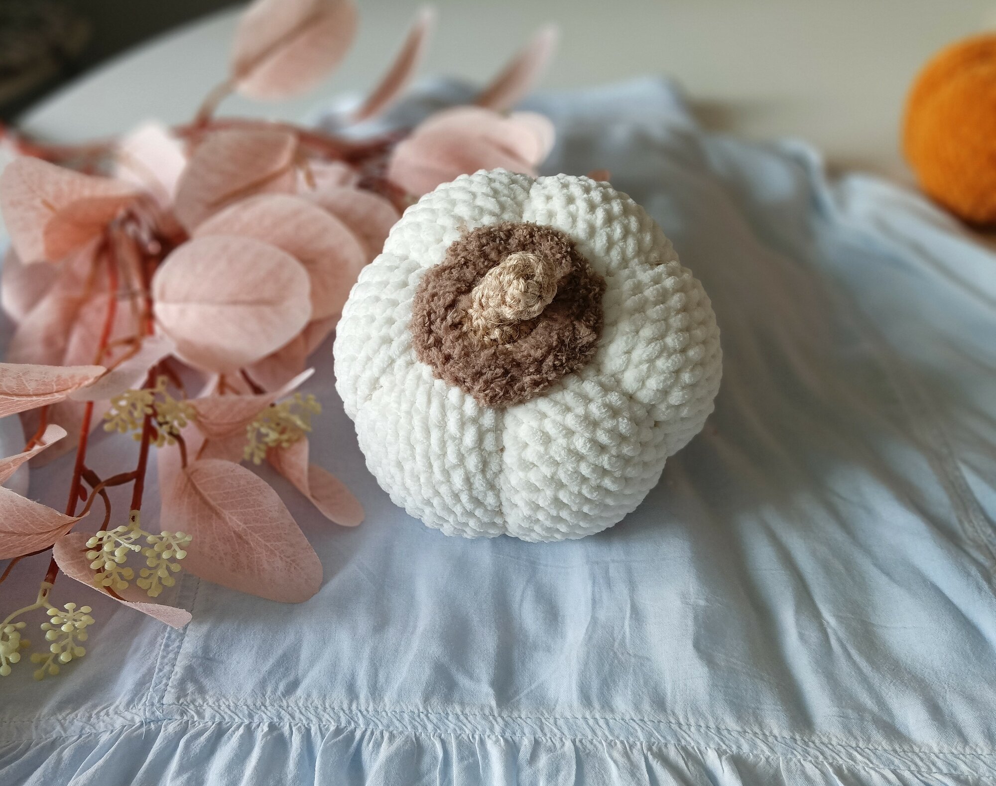 Тыква декор мягкая фигурка