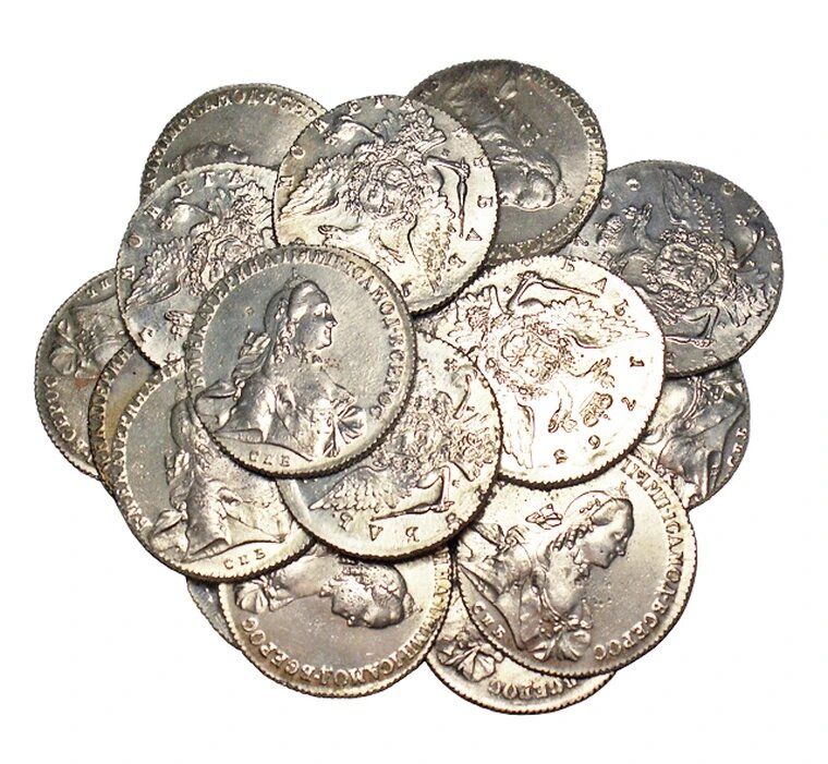 Рубль 1763 года, однородное серебро 1 штука т/н сувенирная копия монеты, нумизматика, деньги для коллекции