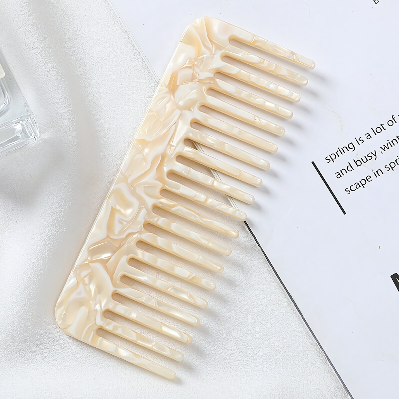 Расческа-гребень для волос 11,8x4,6 см, антистатическая, цвет желтый