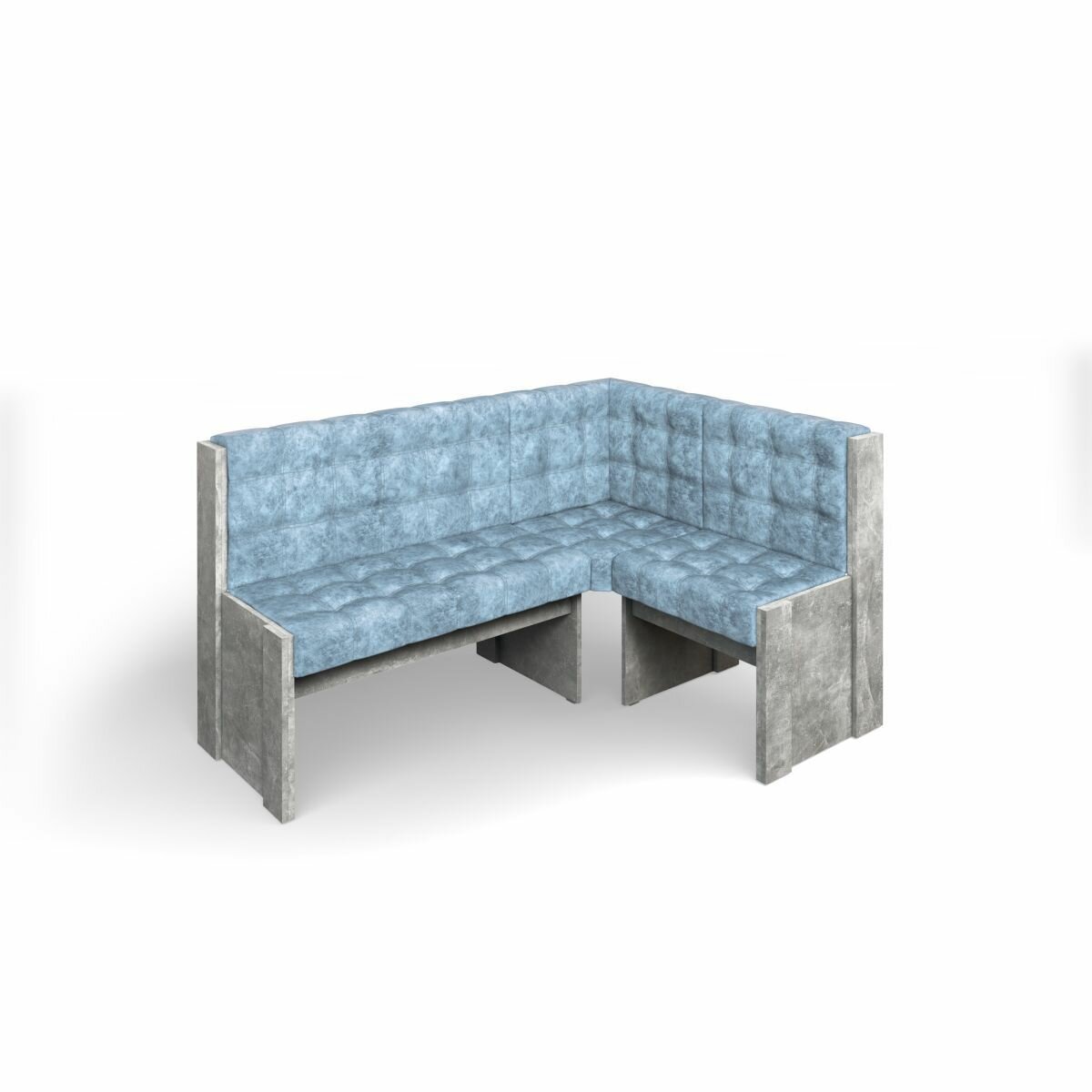 Скамья угловая Брайтон Ателье Светлое/Велюр Лагуна