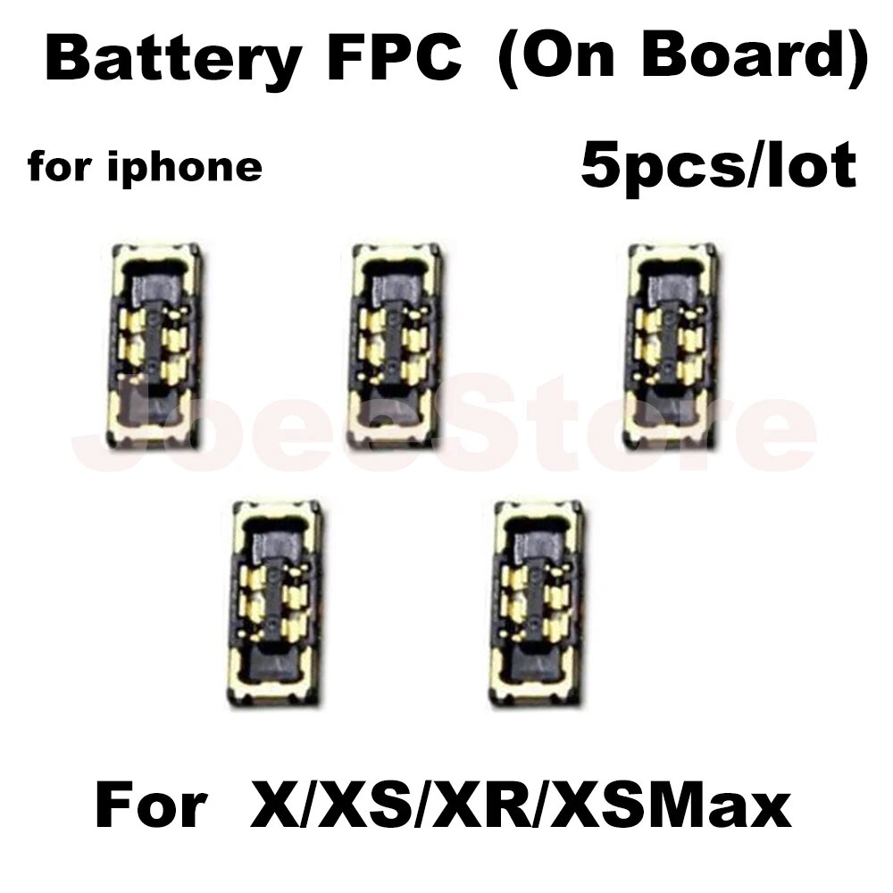 5 шт. разъем FPC для аккумулятора для iPhone X XS XR 11 12 13 14 15 Pro Max 6 6S 7 8 Plus, внутренний FPC на плате, зажим, штекер, детали гибкого кабеля 5x For X XS XR XSM