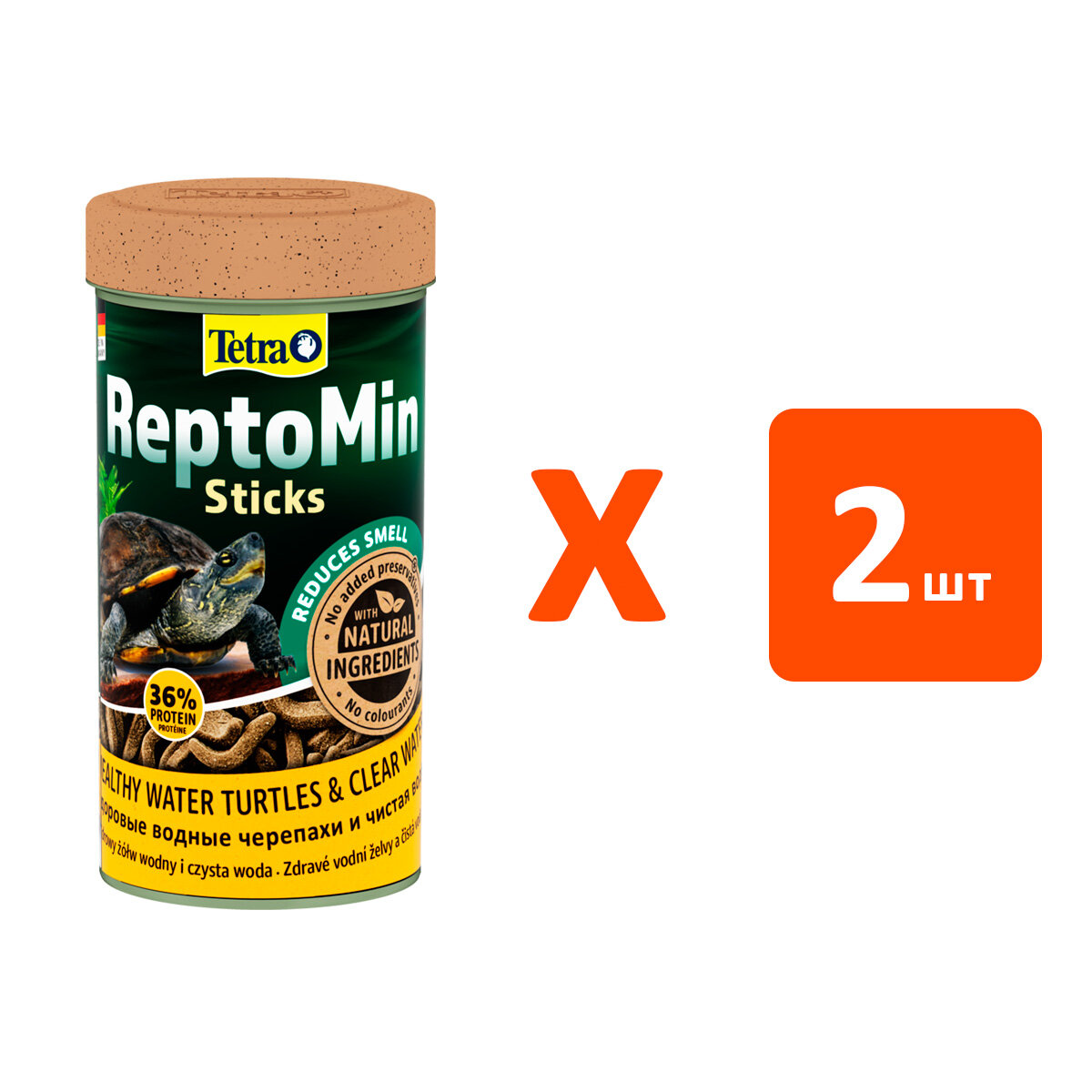 TETRA REPTOMIN STICKS корм палочки для водных черепах (1 л х 2 шт)