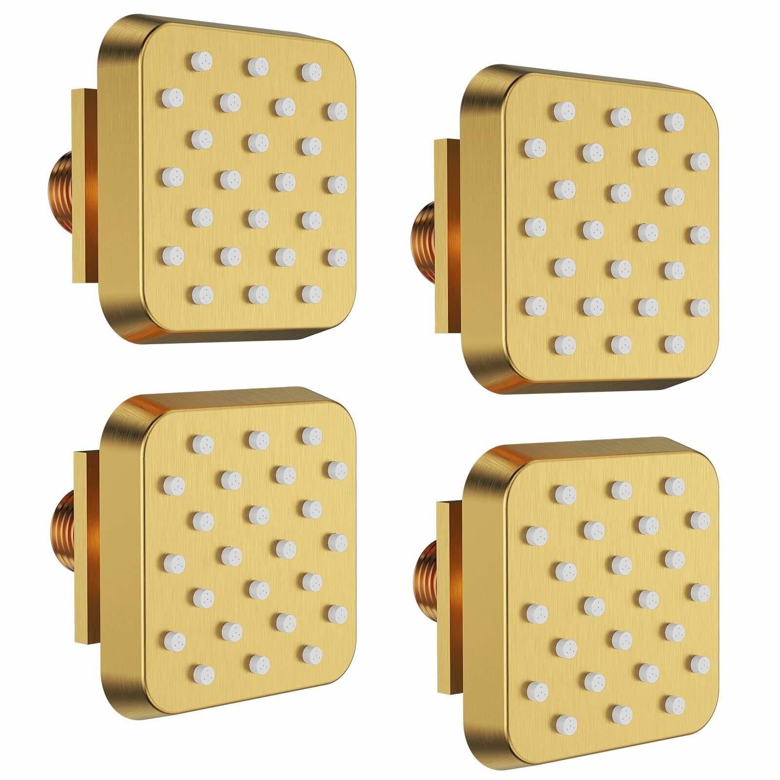Боковая форсунка Лейка душевая Боковой душ модуль (внешняя монтажная часть) ROBERN J0202HGBG4 латунь высокого качества Высокое давление Матовое золото , 4 штуки